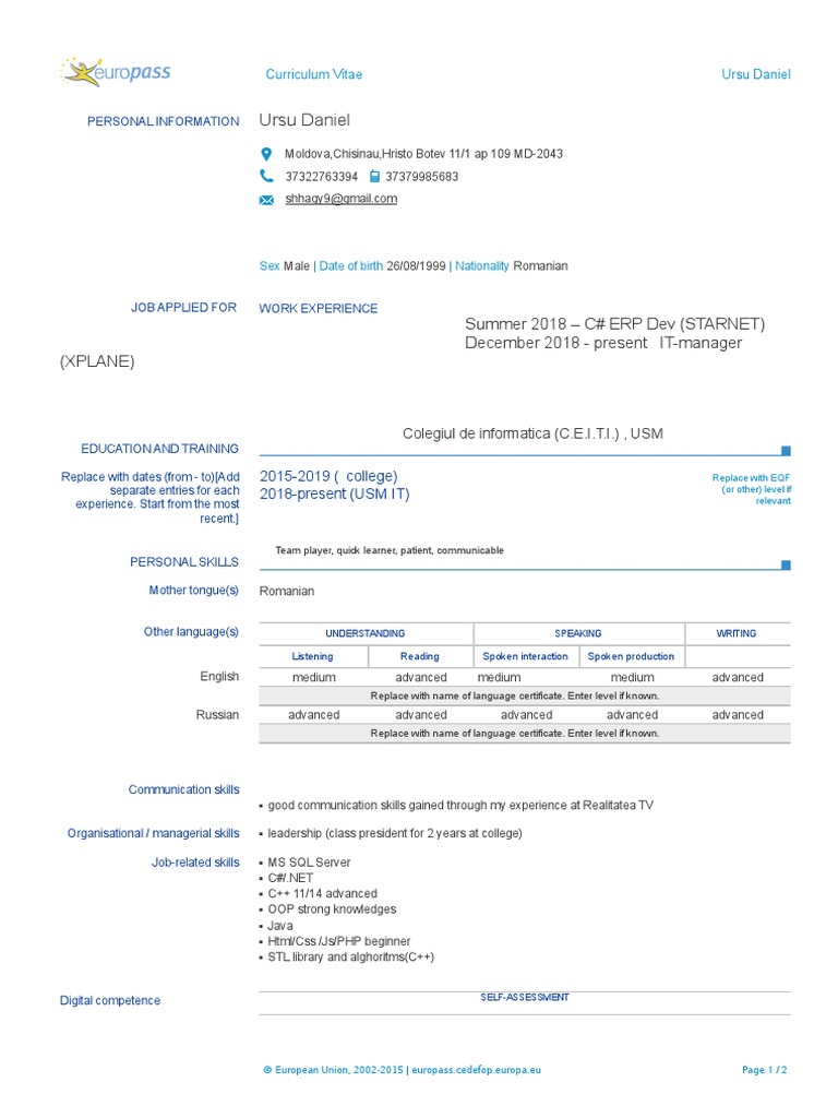 CV Eng | PDF | Cognition | Communication