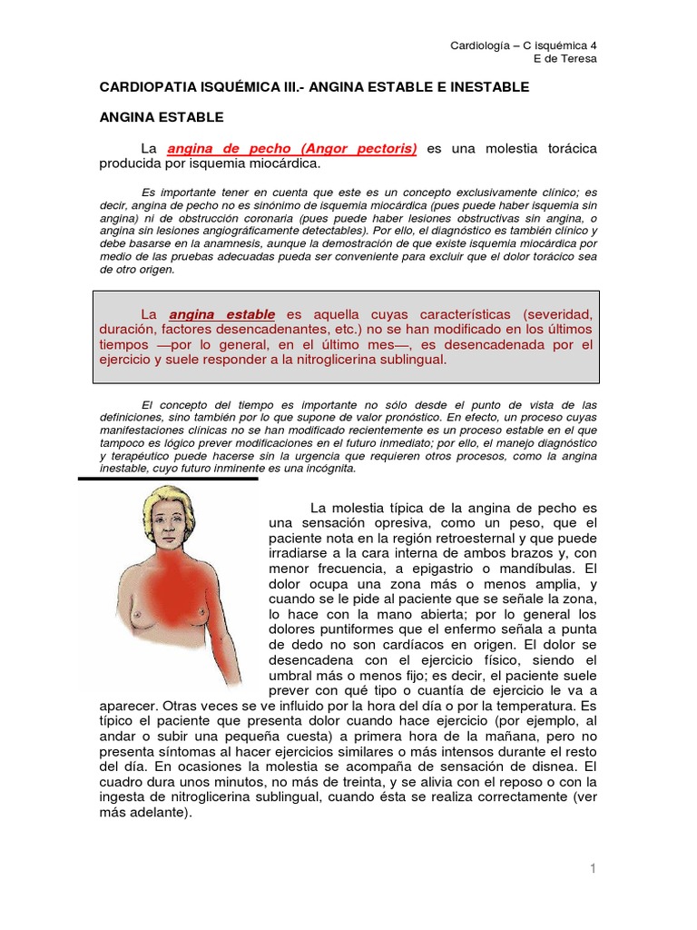 Angina Estable e Inestable PDF | PDF | Infarto de miocardio | Hipertensión