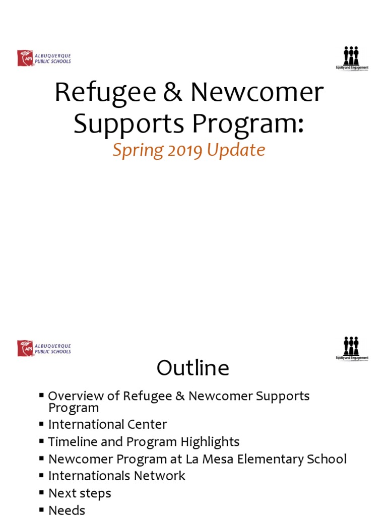 APS Refugee & Newcomer Supports Program - May 2019 Update | PDF ...