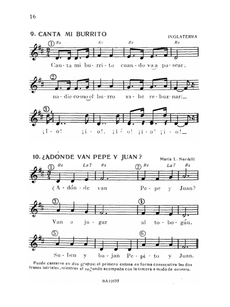 Canta Mi Burrito | PDF