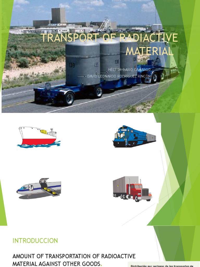 Transport of Radiactive Material: Héctor Dario Camargo David Leonardo ...