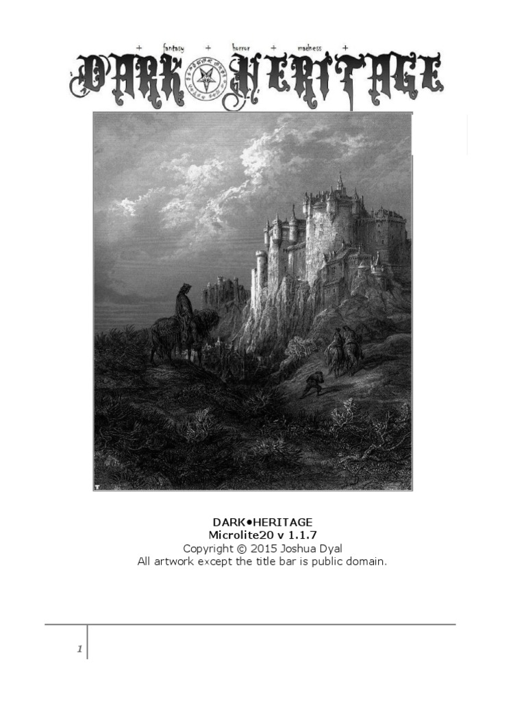 All Artwork Except The Title Bar Is Public Domain.: Dark - Heritage ...