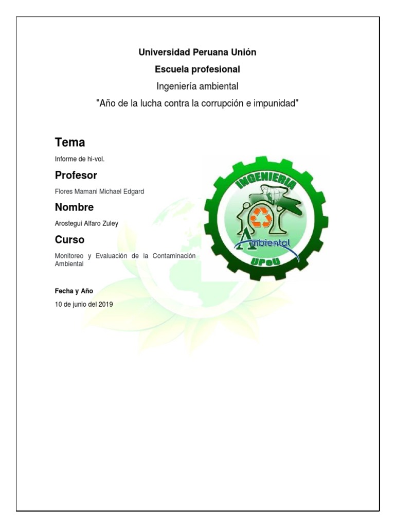 Hi Vol | PDF | Calibración | Medición