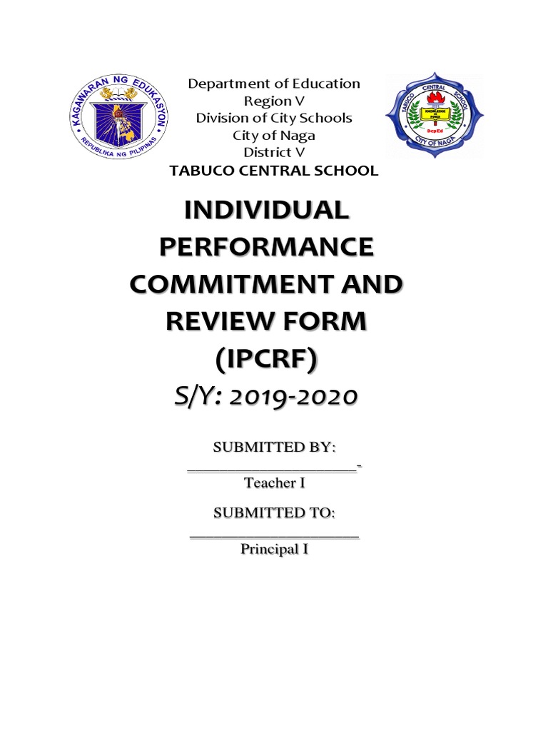 Individual Performance Commitment and Review Form (Ipcrf) : Tabuco ...