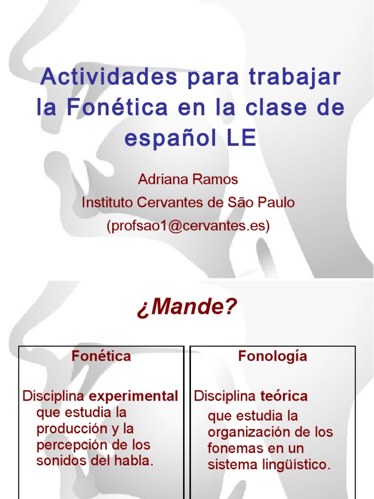 Actividades para Trabajar La Fonética en La Clase | PDF | Fonética | Fonema