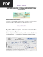 Tipos de Cheques y Ejemplos | PDF | Cheque | Bancos
