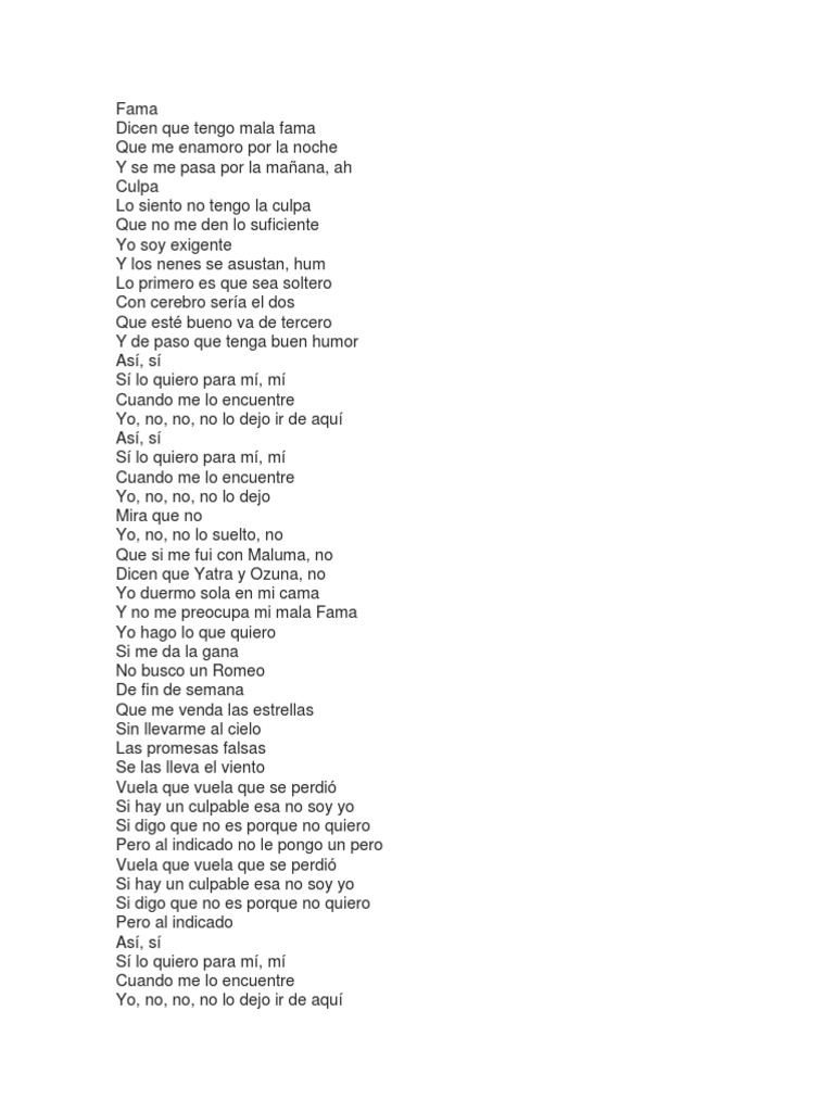 Mala Fama - Danna Paola | PDF