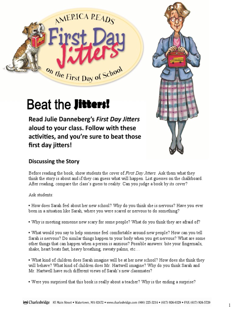 First Day Jitters Activity Guide | PDF | Books