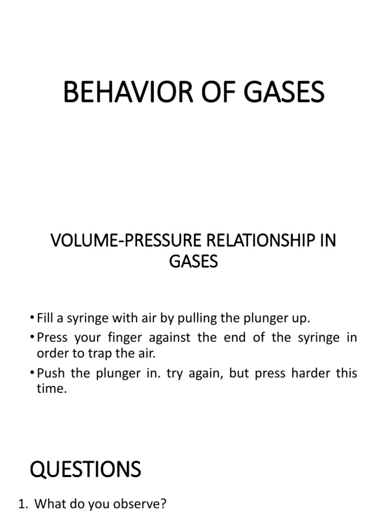 Understanding Boyle's Law: The Quantitative Relationship Between Gas ...