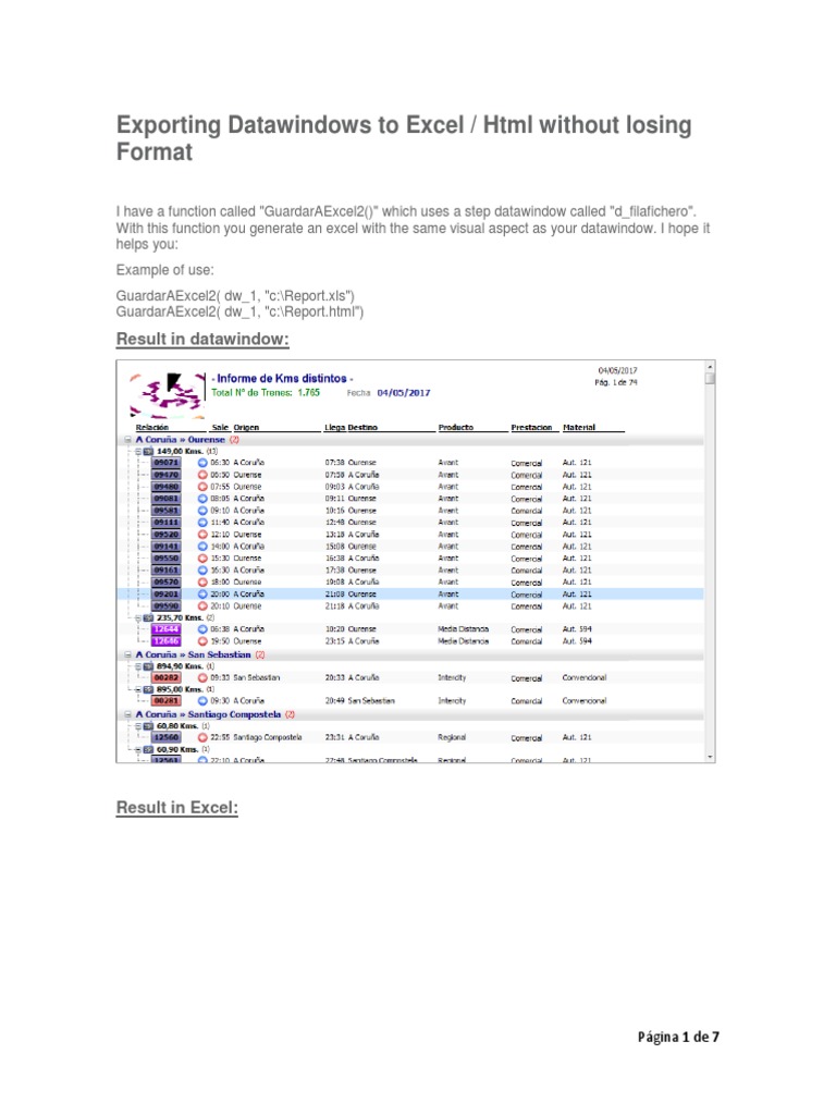 PowerBuileder Con Excel - 0002 - Exporting Datawindows To Excel-HTML ...