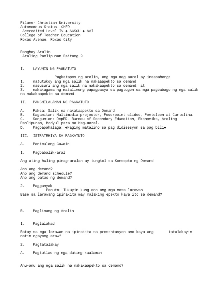 Lesson Plan AP 9 | PDF