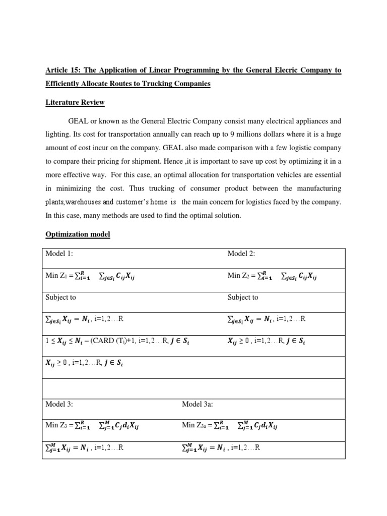 Case 3 (New Lua) | PDF | Mathematical Optimization | Logistics