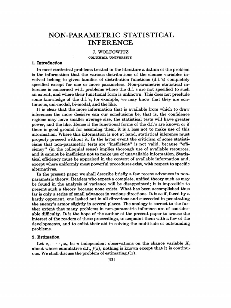 Non Parametric Statistical Inference Pdf Statistical Hypothesis