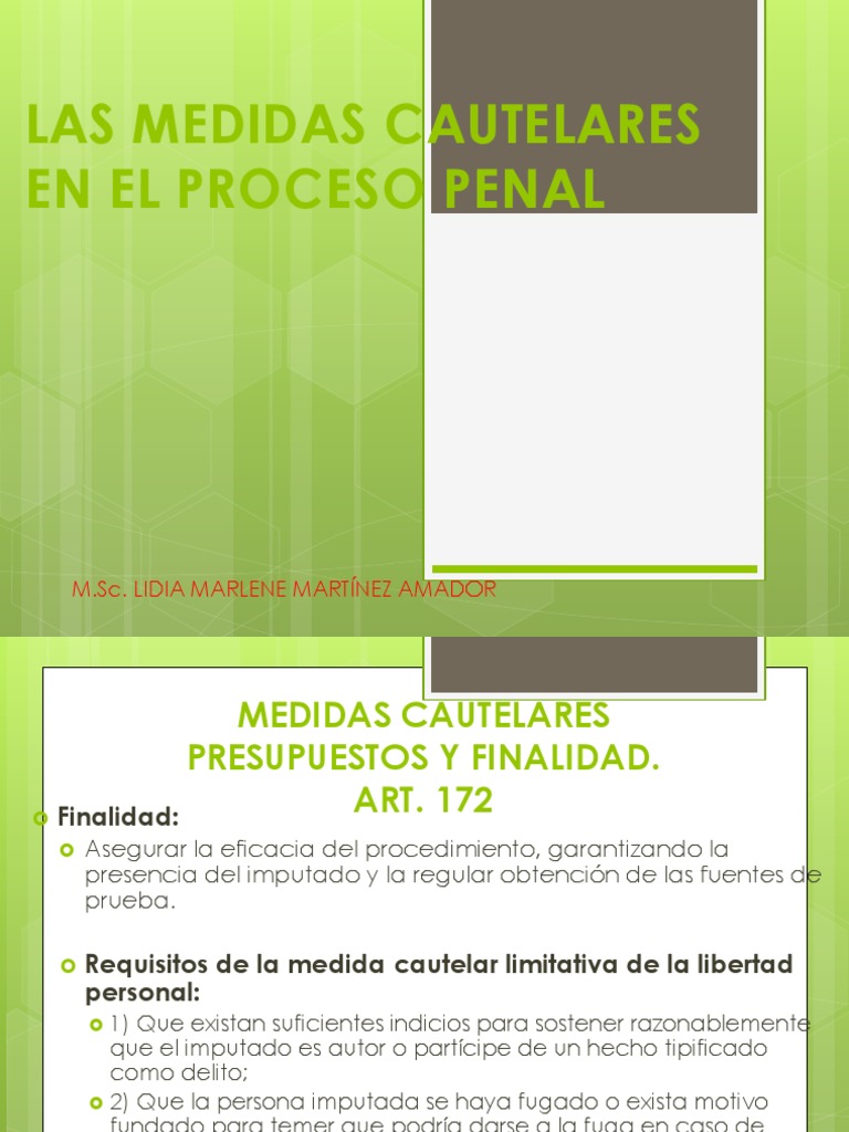 Las Medidas Cautelares en El Proceso Penal | PDF | Mandato ...