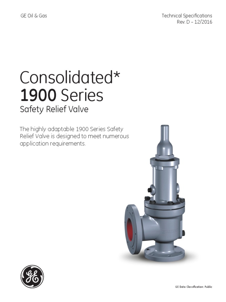 1900 Series Safety Relief Valve Spec Data Gea20256d | PDF | Valve ...