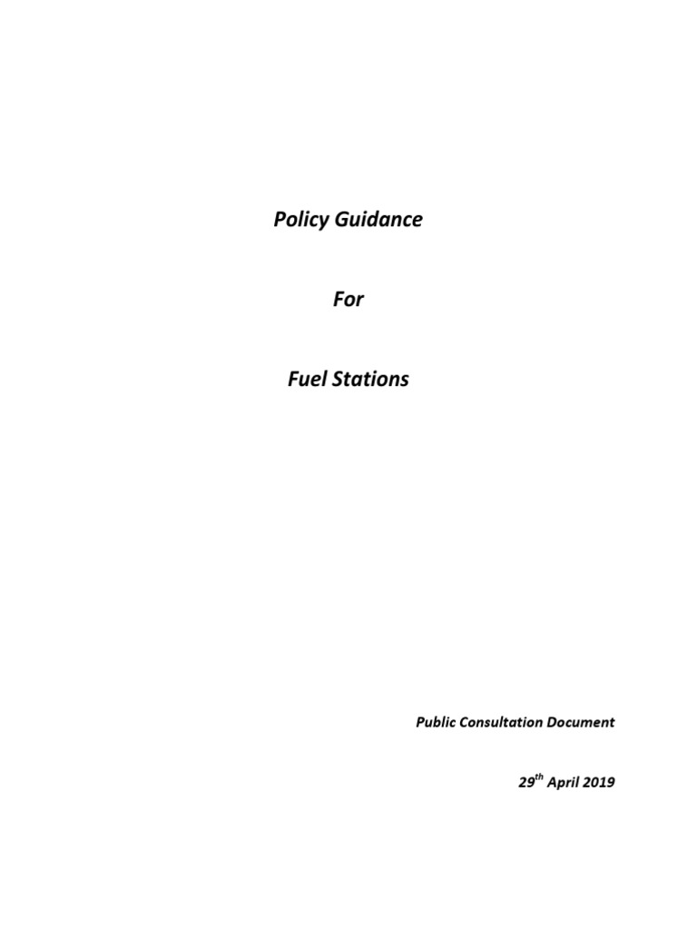 Fuel Station Policy Guidance 2019 | PDF | Filling Station | Natural Gas