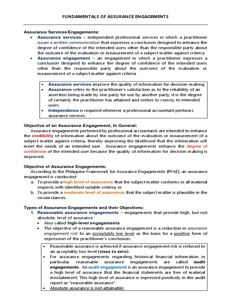 Aud Theo Notes Concept | PDF | Financial Audit | Internal Control