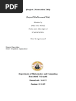 A Project Report FORMAT Front Page, Certificate and Other Details | PDF ...