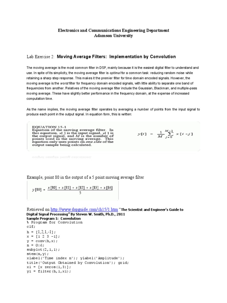 Signal Lab Exercise 3 | PDF | Digital Signal Processing | Applied ...