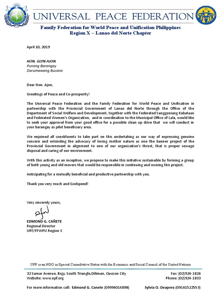 Family Federation For World Peace and Unification Philippines Region X ...