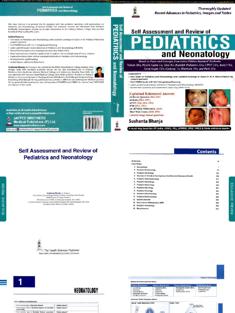 Self Assessment Review of Pediatrics Preview PDF | PDF