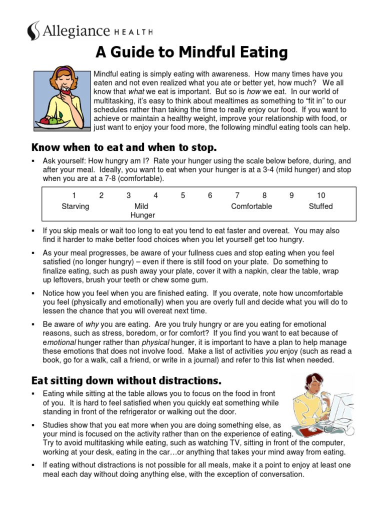 A Guide To Mindful Eating: Know When To Eat and When To Stop | PDF ...