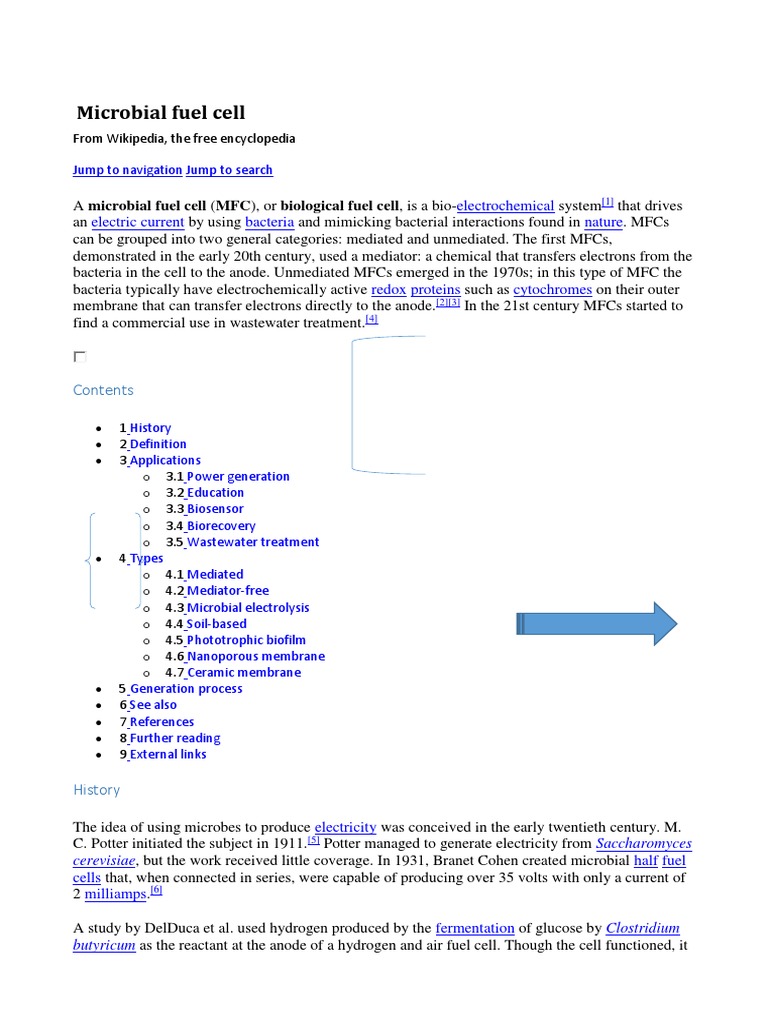 Microbial Fuel Cell: Electrochemical Electric Current Bacteria Nature ...