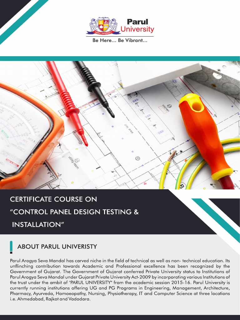 Certificate Course On Control Panel Design Testing & Installation ...