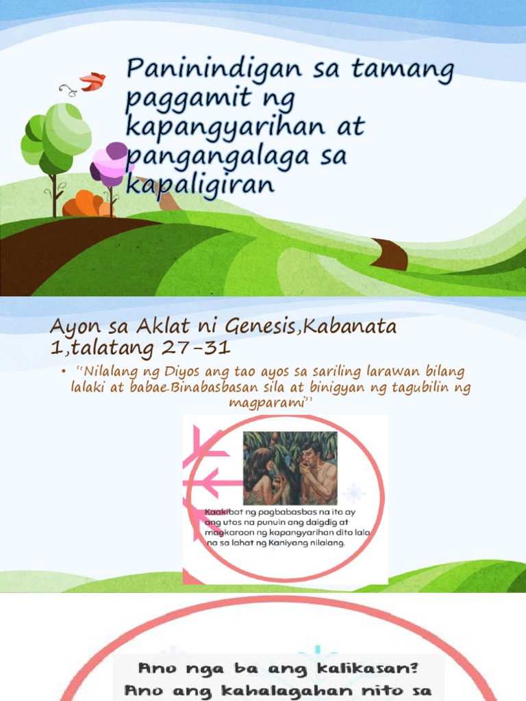 Paninindigan Sa Tamang Paggamit Ng Kapangyarihan at Pangangalaga