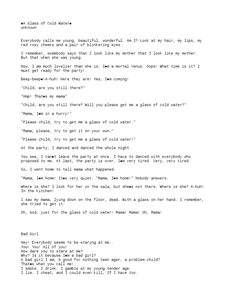 Declamation Piece | PDF