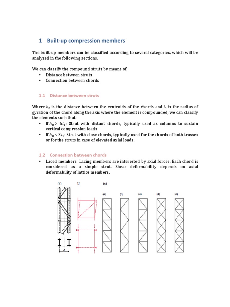 Built-Up Compression Members | PDF | Truss | Deformation (Mechanics)