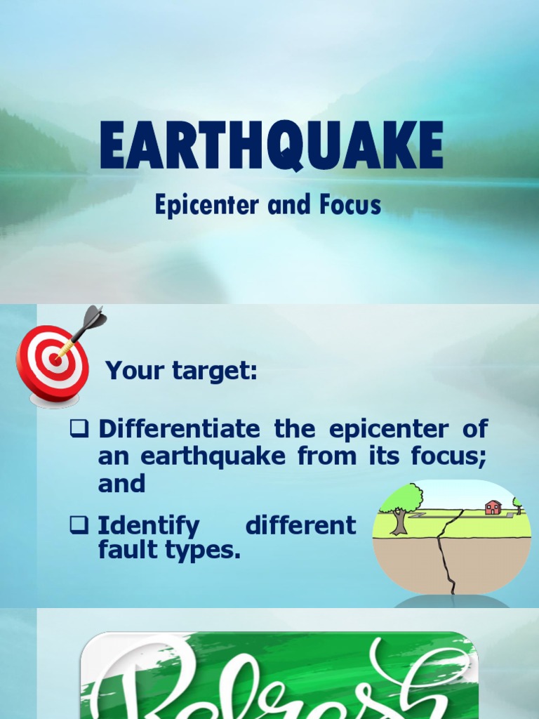 Earthquake: Epicenter and Focus | PDF | Fault (Geology) | Earthquakes