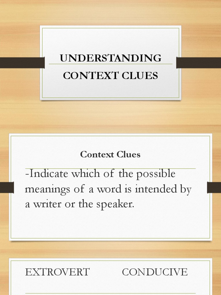 Understanding Context Clues in Text | PDF