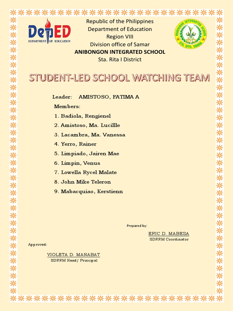 School Watching Team | PDF