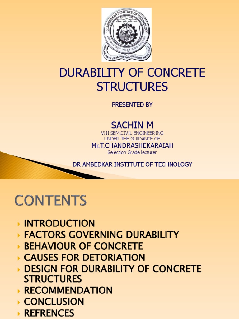 Durability of Concrete Structures | PDF | Corrosion | Concrete
