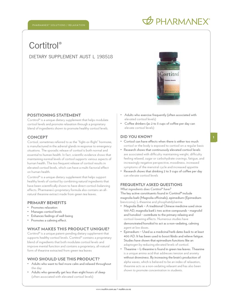 AU NZ Cortitrol PIP | PDF | Tablet (Pharmacy) | Cortisol