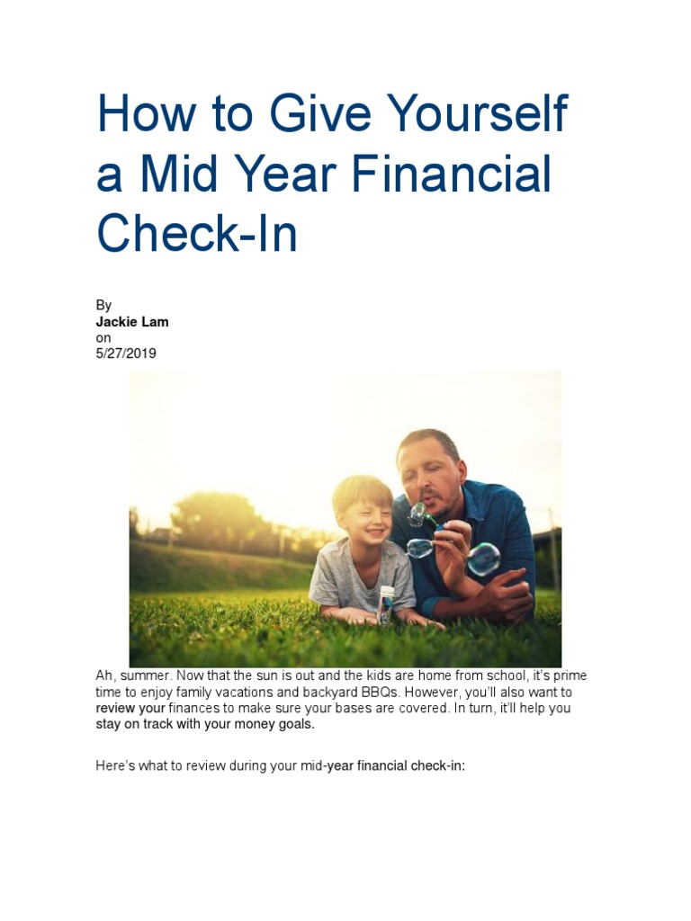 Mid-Year Financial Check-In | PDF | Credit History | Credit Card