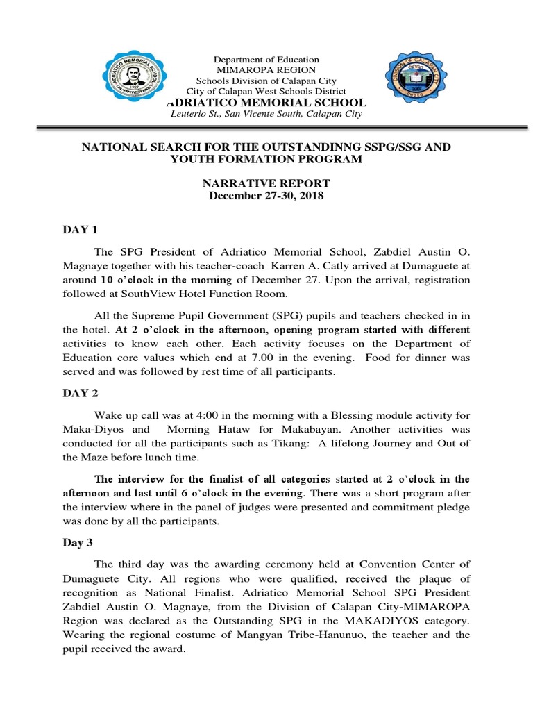 Narrative SPG Awarding | PDF