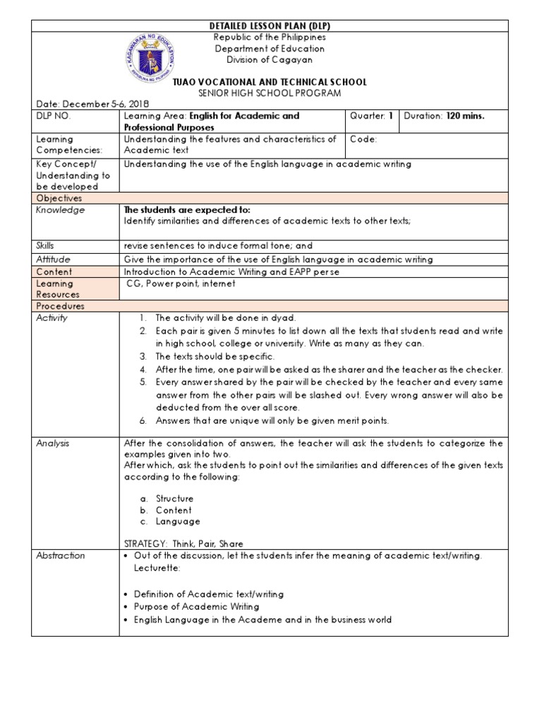DLP Eapp | Download Free PDF | Lesson Plan | Learning DLP Eapp | Download Free PDF | Lesson Plan | Learning