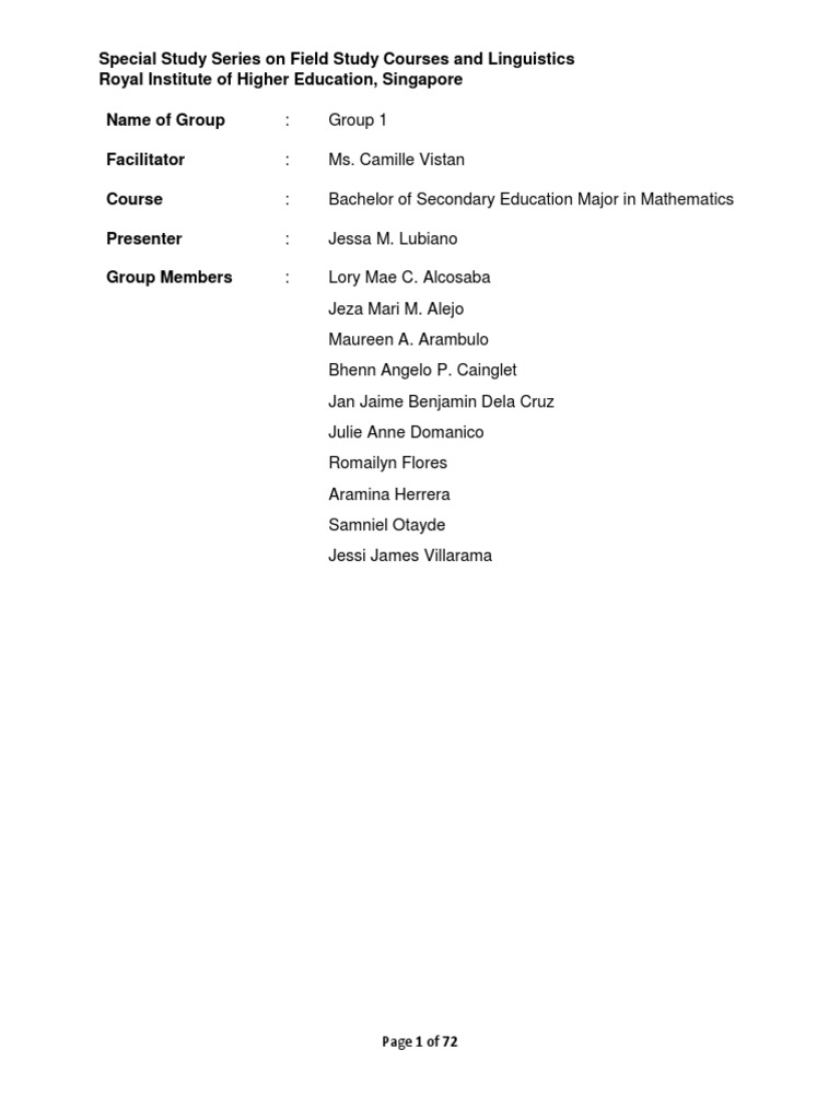 Field Study 1 | PDF | Teachers | Classroom Management