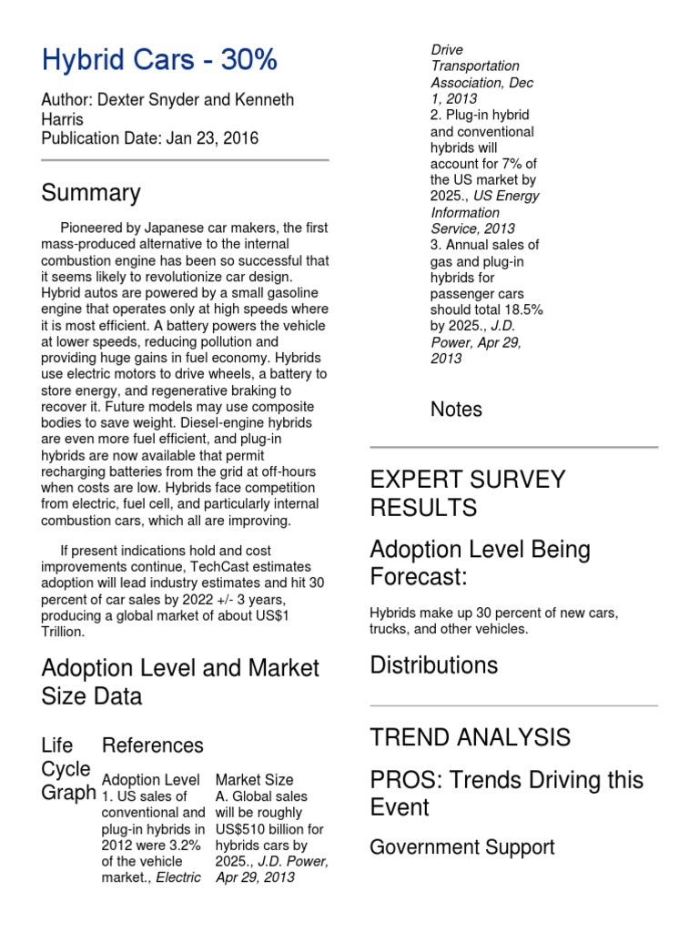 Hybrid Cars Pdf Hybrid Vehicle Plug In Hybrid