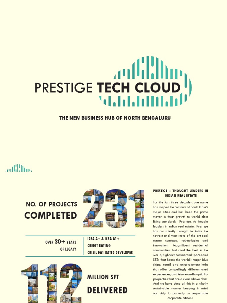 Prestige Tech Cloud Brochure 10x14 Updated PDF | PDF | Bangalore