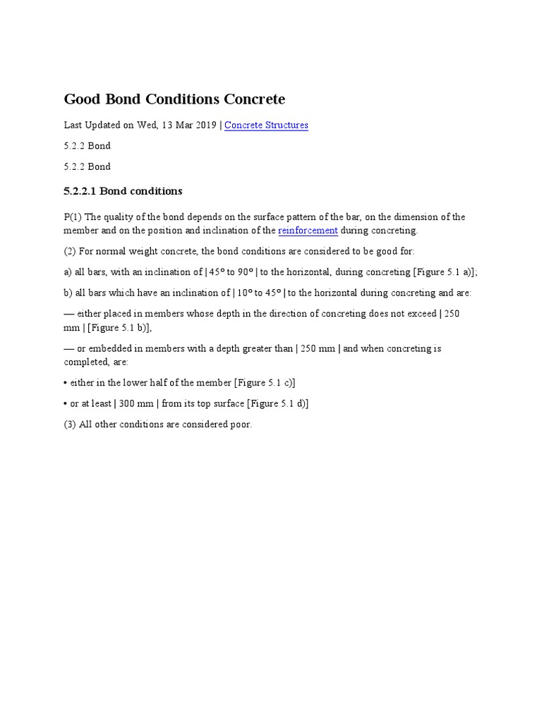 Concrete Bonding Guidelines | PDF | Concrete | Stress (Mechanics)