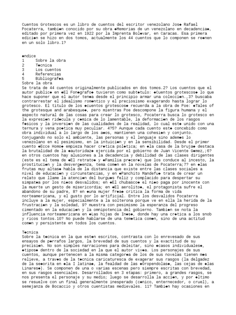 Cuento Grotesco Wiki | PDF | Grotesco