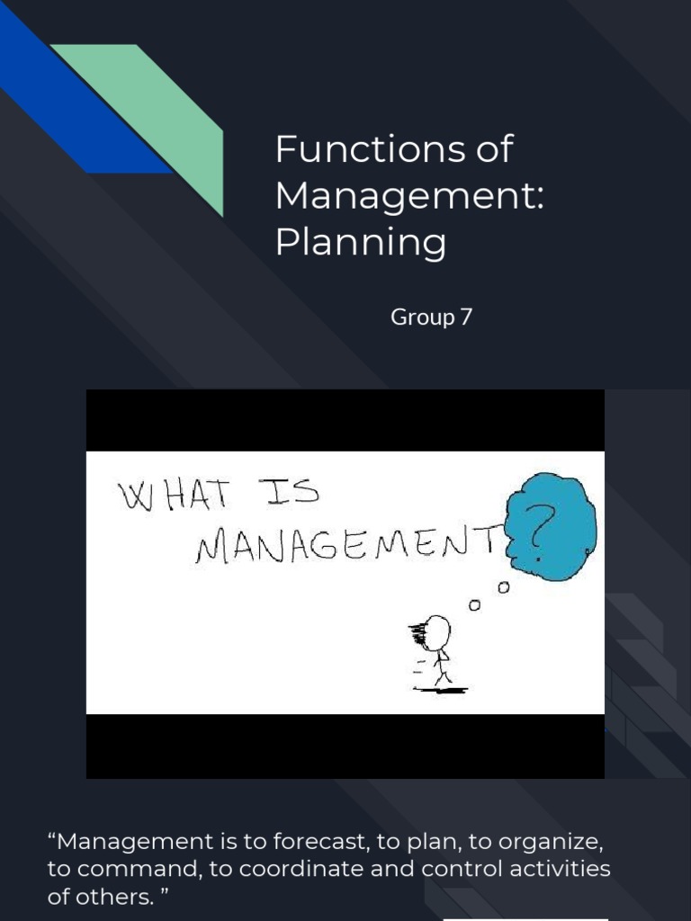 Management Planning Essentials | PDF | Goal | Strategic Planning