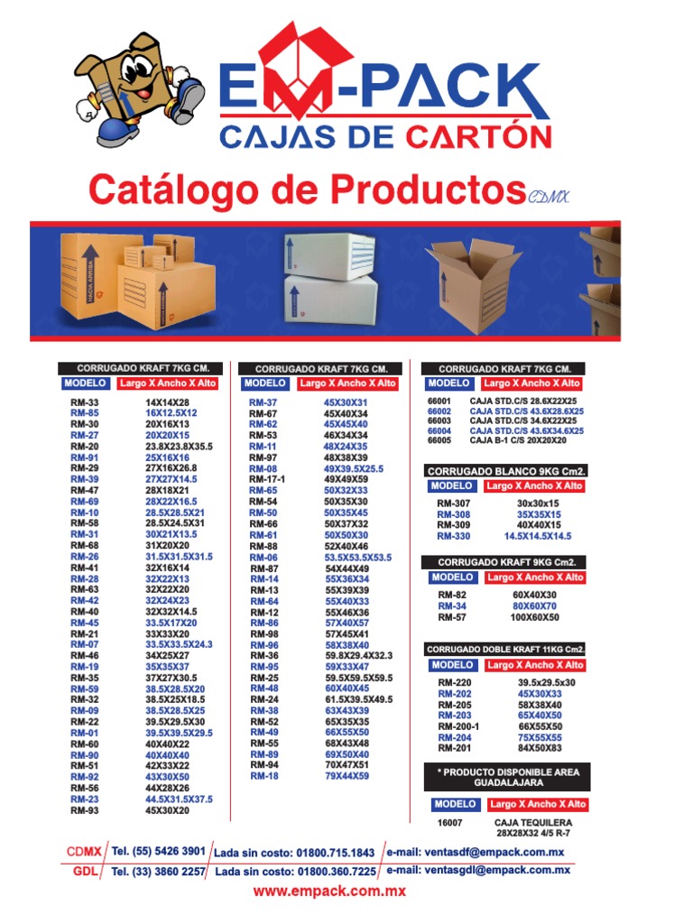 Catálogo de Cajas de Cartón Empack | PDF