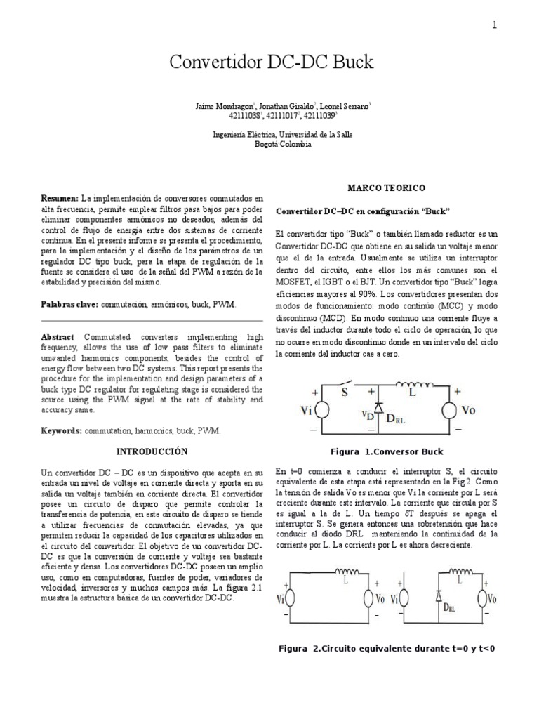 Informe Fuente Buck | PDF | Ingenieria Eléctrica | Electromagnetismo