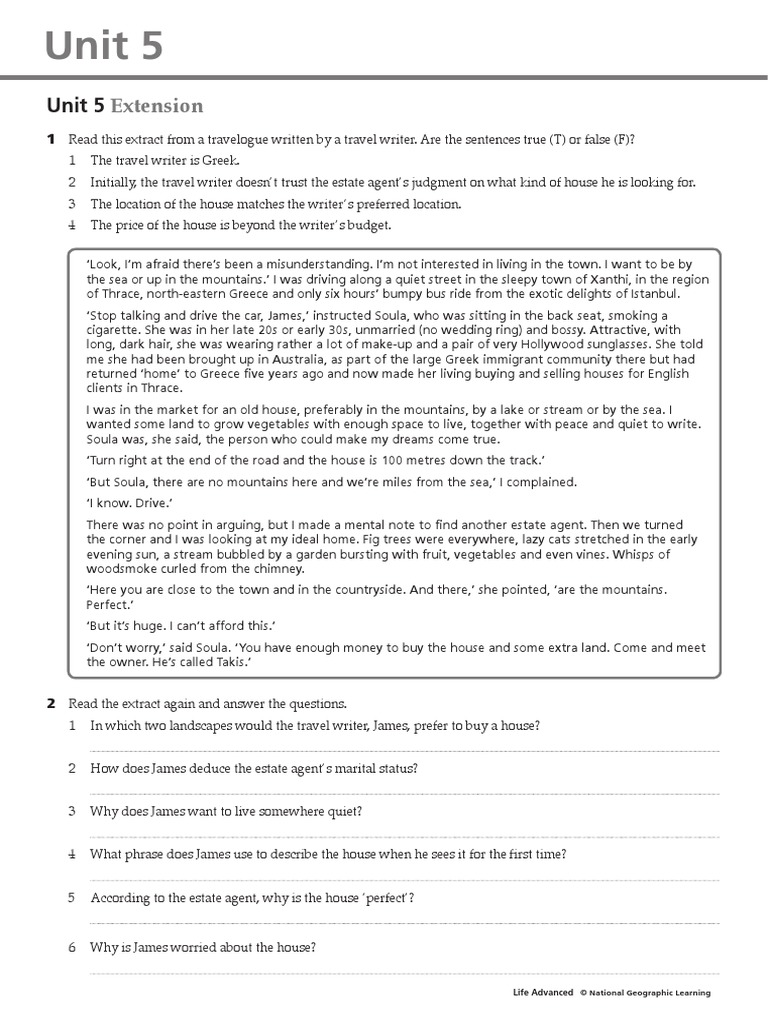 Adv Unit5 Extension | PDF