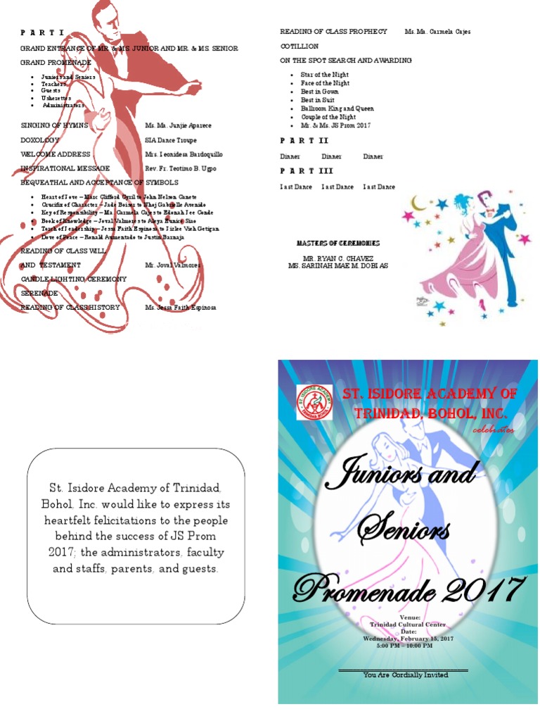 An Evening to Remember: The JS Prom 2017 Program | PDF | Prom | Social ...