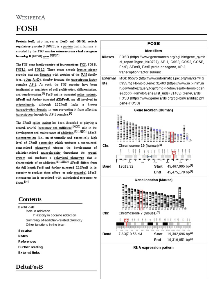 FOSB | PDF | Substance Related Disorders | Life Sciences